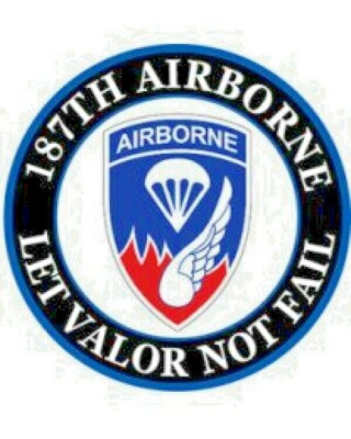ARMY 187TH AIRBORNE LET VALOR NOT FAIL Embroidered Shoulder Patch 3 ...