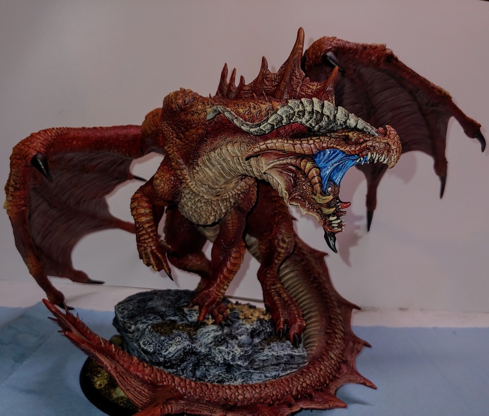 Red Dragon miniature - 3d Printed miniatures- dungeons and dragons | eBay