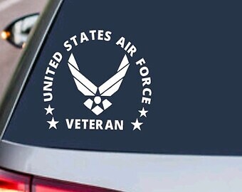 AIR FORCE VETERAN LOGO DECAL - USAF Military Sticker - Car Truck Decor ...