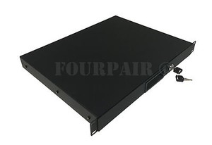 1 Space 1U Heavy-Duty 19" Lock Locking Deep Rack Mount Drawer DJ Rack ...