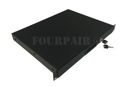 1 Space 1U Heavy-Duty 19" Lock Locking Deep Rack Mount Drawer DJ Rack ...