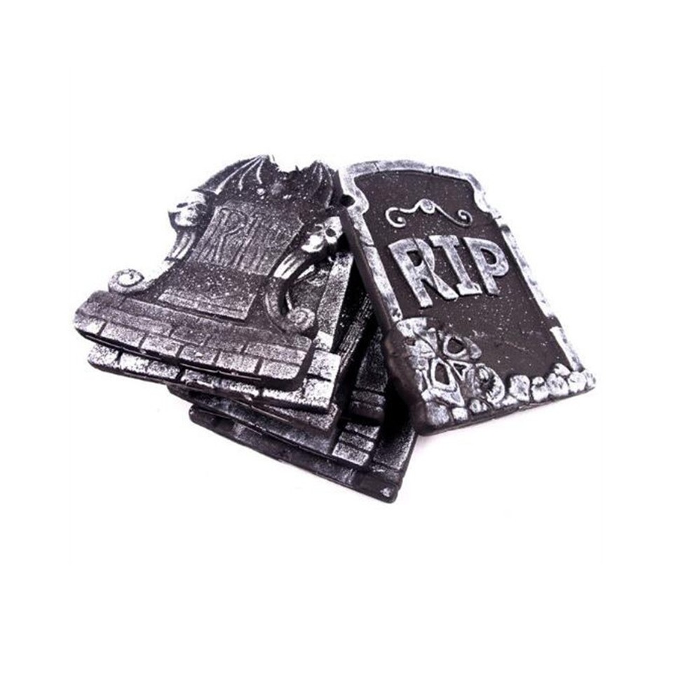 Halloween Tombstone Skeleton Tombstone Haunted House RIP Stone Grisly ...