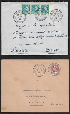 WW2 FRANCE NAZI LEGION PARIS TO BREST & VIRE LOT OF 2 COVERS 1942 | eBay UK