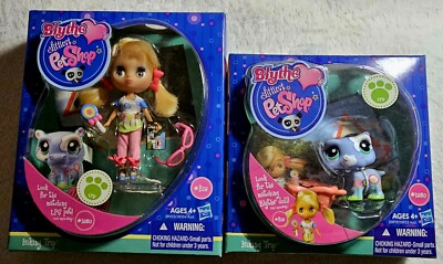 Littlest Pet Shop Blythe Doll B18 w/ Blue Hippo #1850 Hiking Trip LPS ...