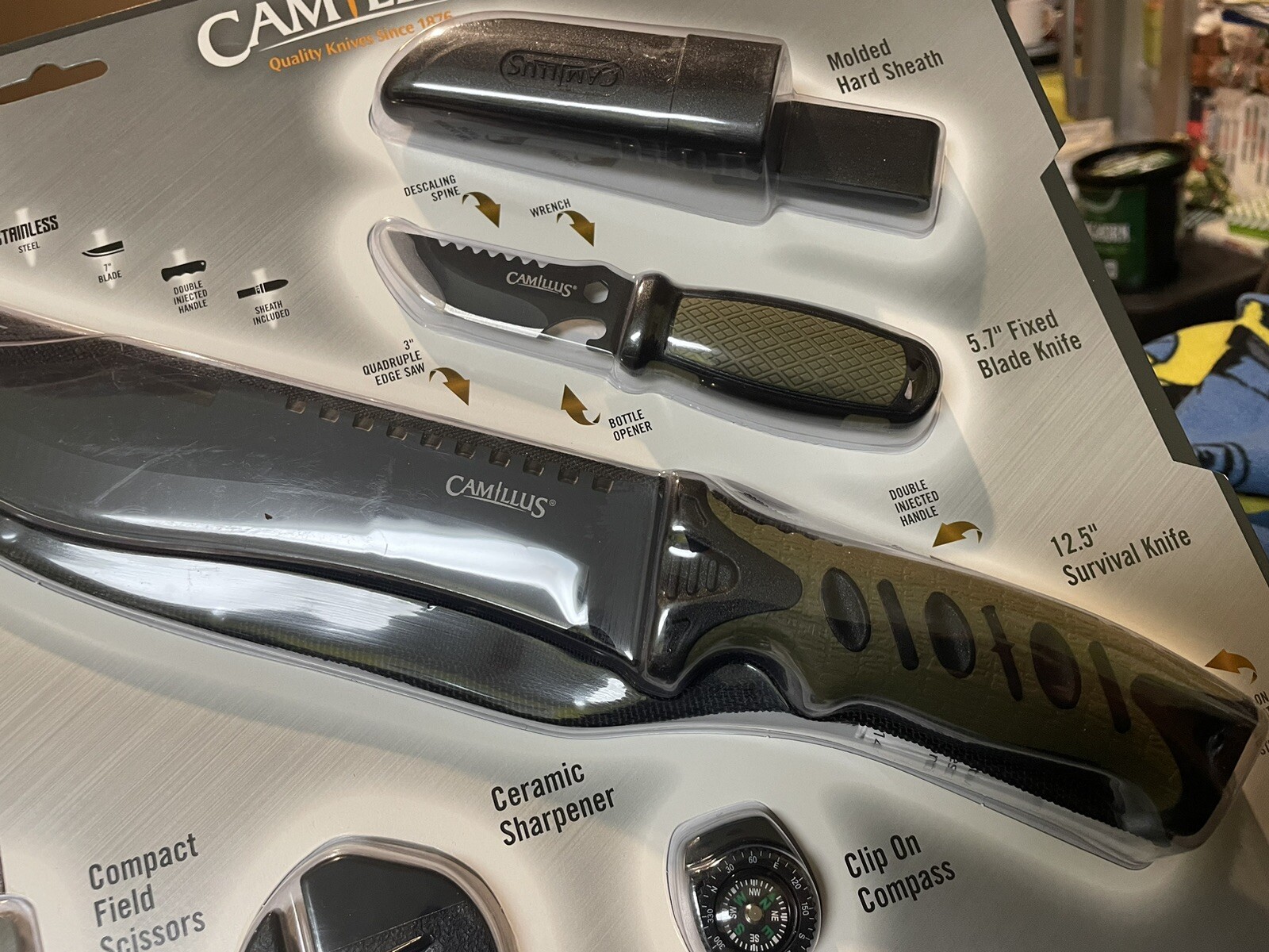 Camillus Survival Adventure Pack Gift Set Hunting Camping Bushcraft ...