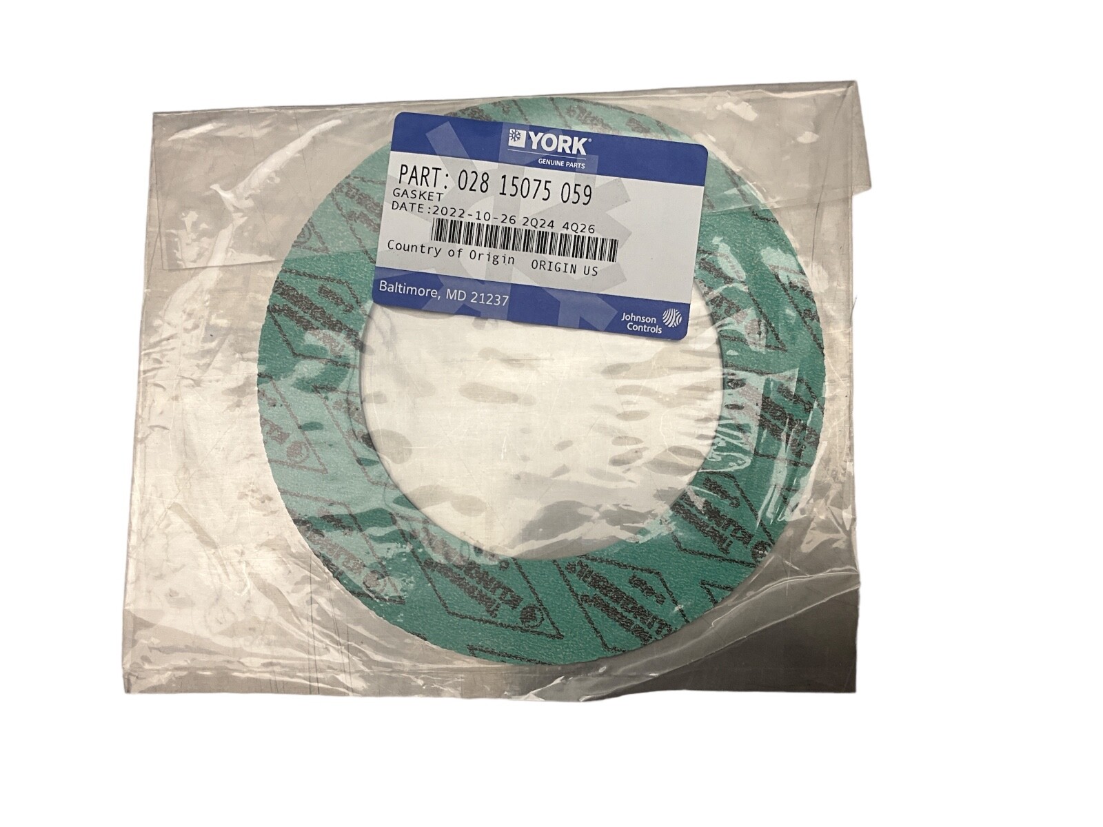 028-15075-059 York Controls Suction Gasket OEM 028-15075-059 | eBay