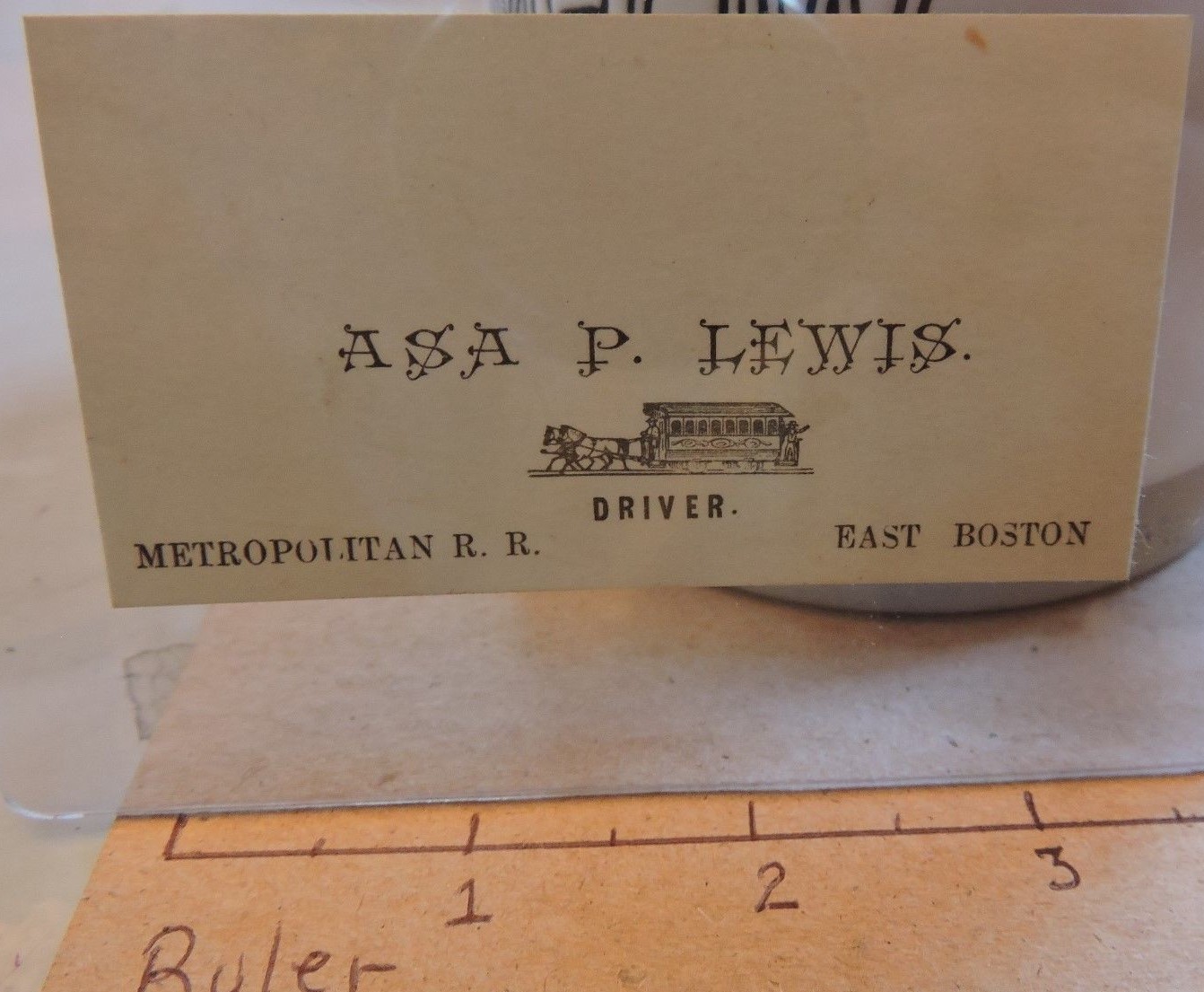 Rare 1870s Business Card Driver Metro Railroad Driver Boston Omnibus ...