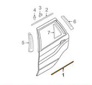 NEW BMW X5 E53 REAR RIGHT DOOR MOLDING TRIM 51138402654 8402654 OEM | eBay
