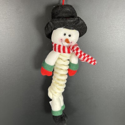 Snowman Plush Slinky Stuffed Decor Stocking Stuffer Christmas 10 ...
