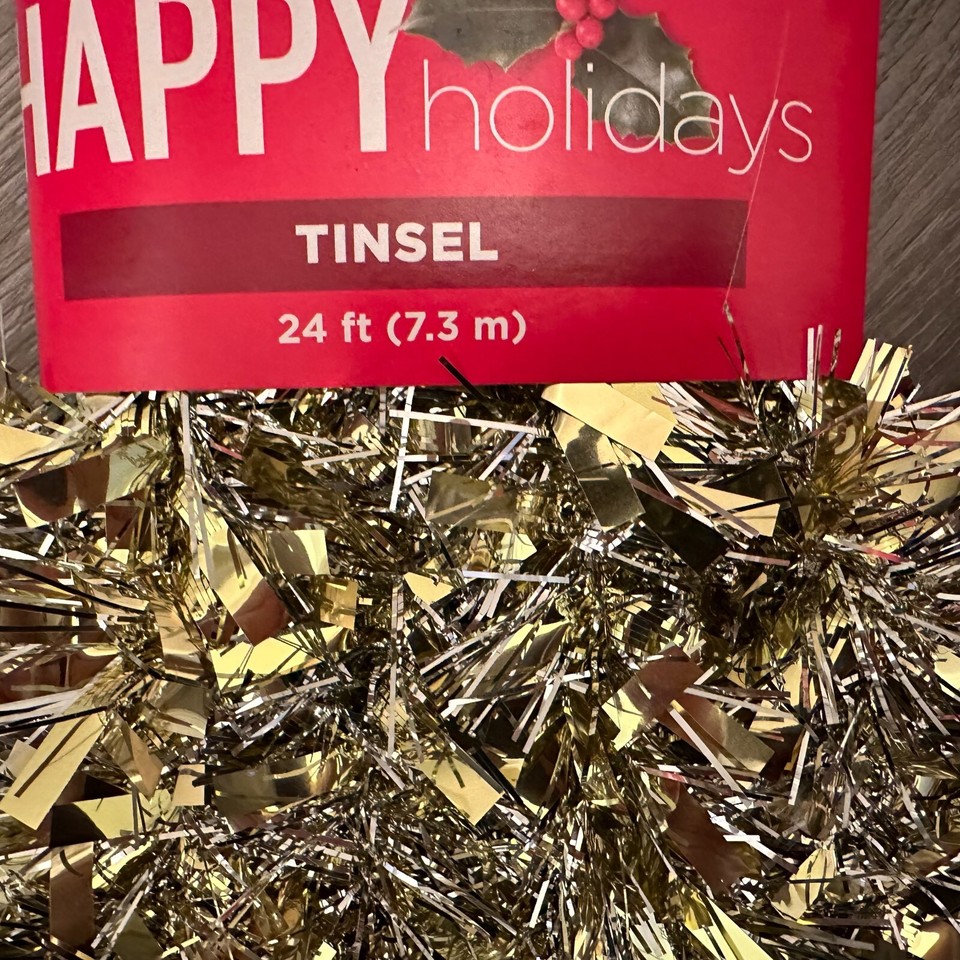 NEW! 120ft Gold & Silver Tinsel Party Decorations Holiday Christmas ...