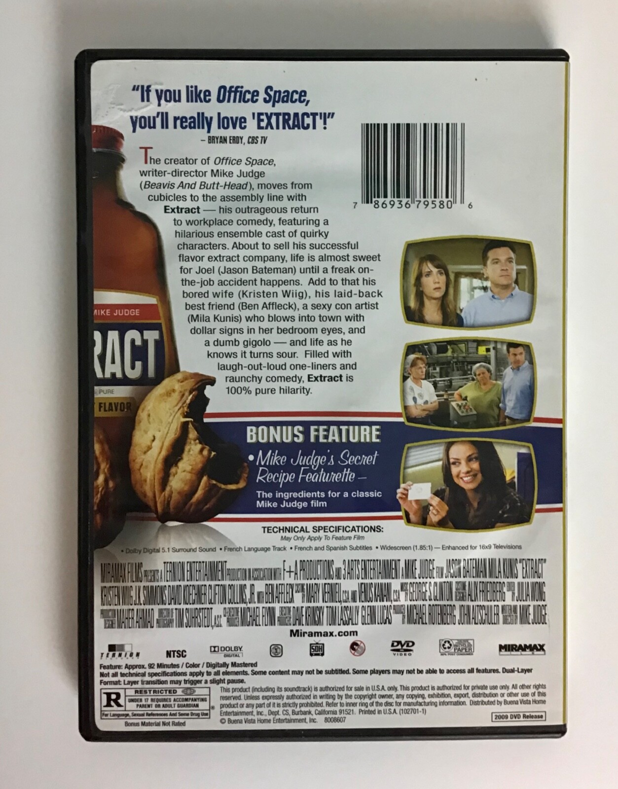 EXTRACT MOVIE DVD 786936793543| eBay