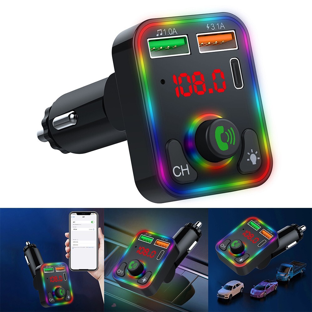 Wireless Car FM Transmitter with Dual USB Charger and Handsfree Calling ...