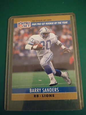 Vintage 1989 Pro Set Rookie Of The Year Barry Sanders NFL Card | eBay