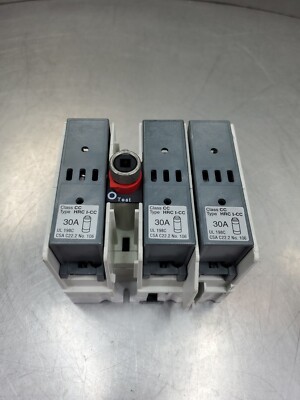 ABB OS 30ACC12 600VAC 30A Fused Switch w/3-Ferraz Shawmut ATMR20 20A ...