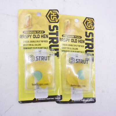 2 Pack Hunters Specialties Strut Raspy Old Hen Diaphragm Turkey Call | eBay