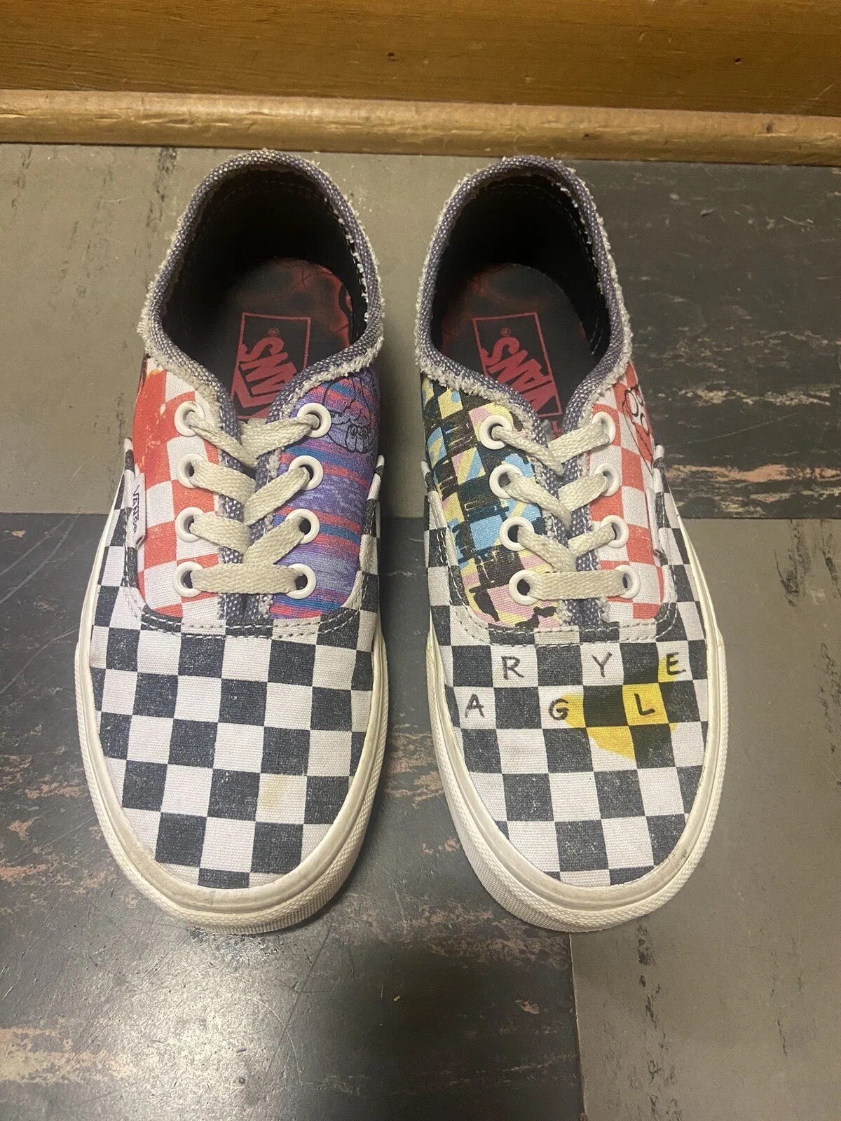 Vans x Stranger Things Shoes Surfer Boy Pizza Argyle … - Gem