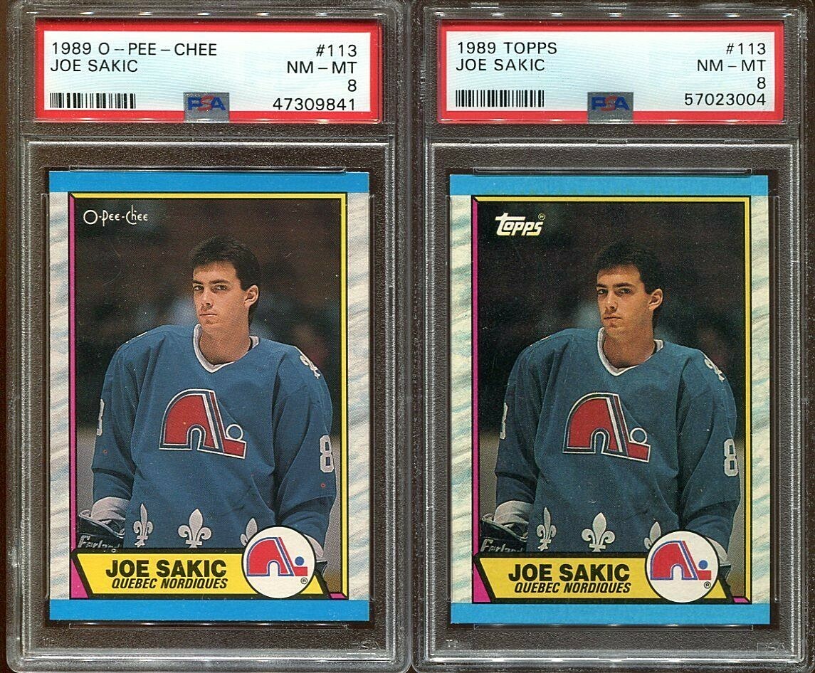 (2) 1989 TOPPS AND OPC JOE SAKIC RC rookie #113 PSA 8 LOT | eBay
