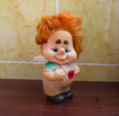 80's KARLSSON Rubber Squeeze cartoon character toy doll Russian USSR ...
