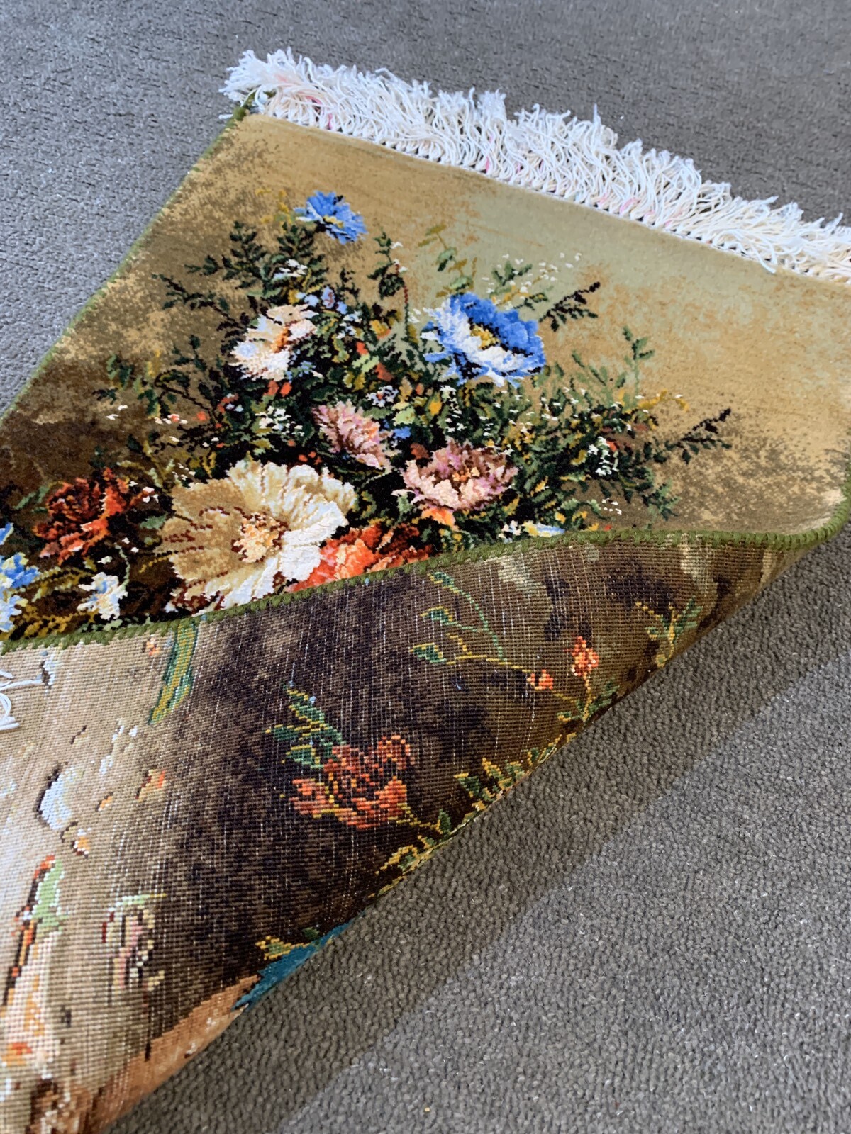 Genuine Handmade Silk Persian Rug, wall decor art | eBay