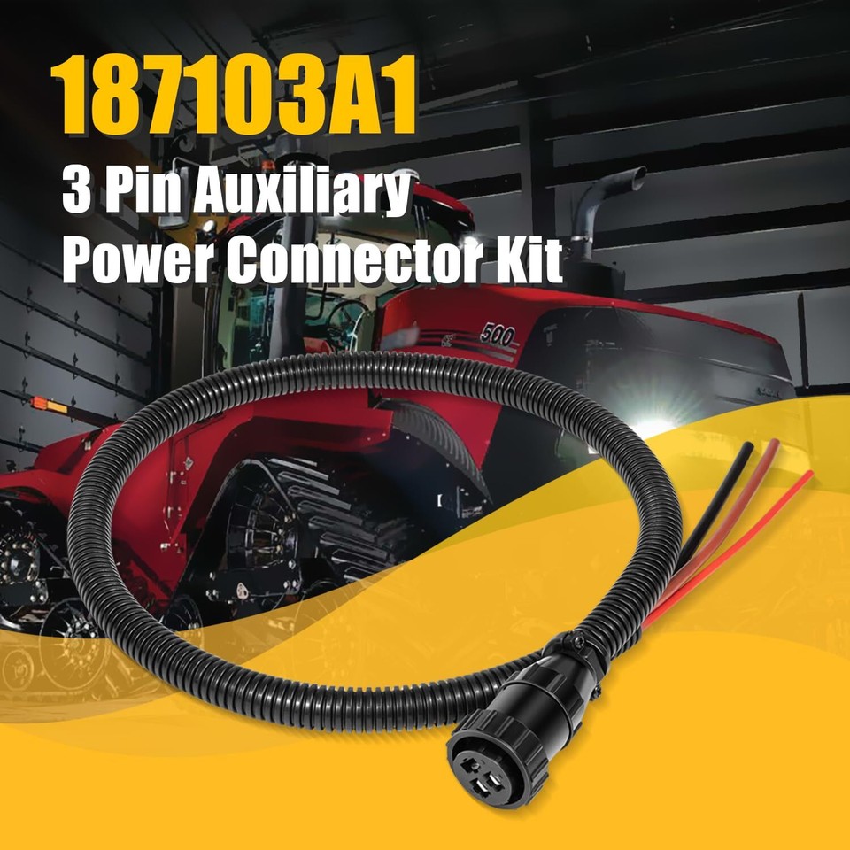 3 Pin Auxiliary Power Connector Kit 187103A1 for John Deere for Case-IH ...