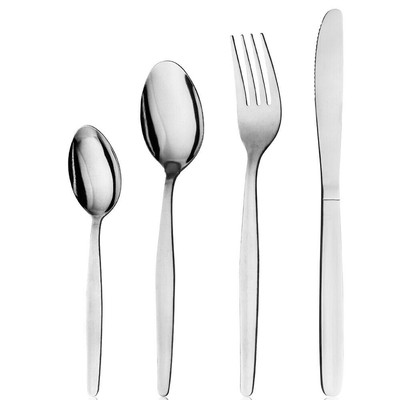 Oslo 48 Piece Cutlery Dining Set Stainless Steel 48pc - Knife Fork ...