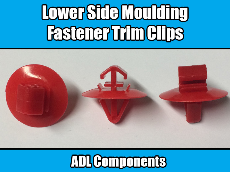 50x NEW SIDE MOULDING LOWER TRIM CLIPS RED PLASTIC FASTENERS FOR ...
