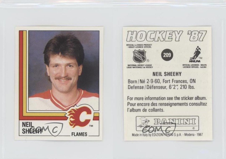 1987-88 Panini Album Stickers Neil Sheehy #209 0q3 | eBay