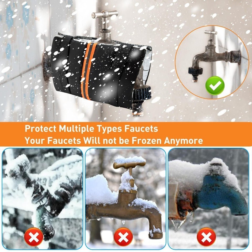 Winter Faucet Covers 2 Pack Insulated Waterproof Protection Against ...