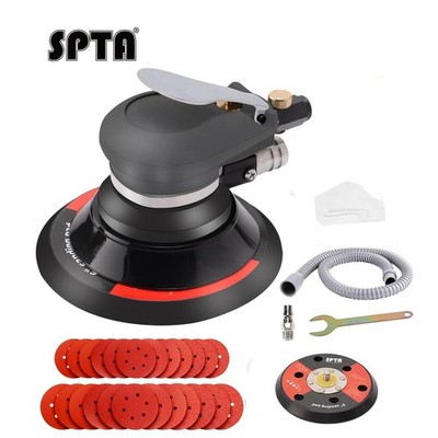 SPTA 5" 6" Pneumatic Palm Compressed Air Sander Random Orbital w/ 24 ...