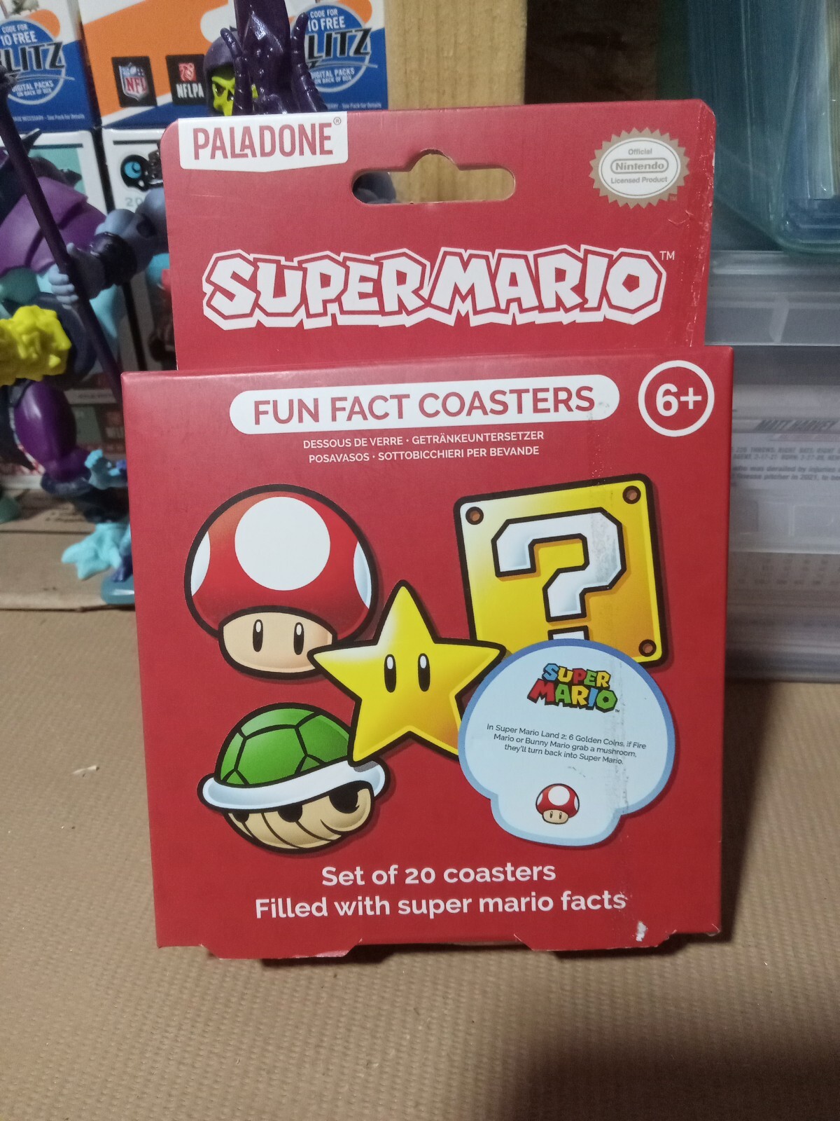 🍄 New Super Mario Fun Fact Coasters 20Count Nintendo | eBay