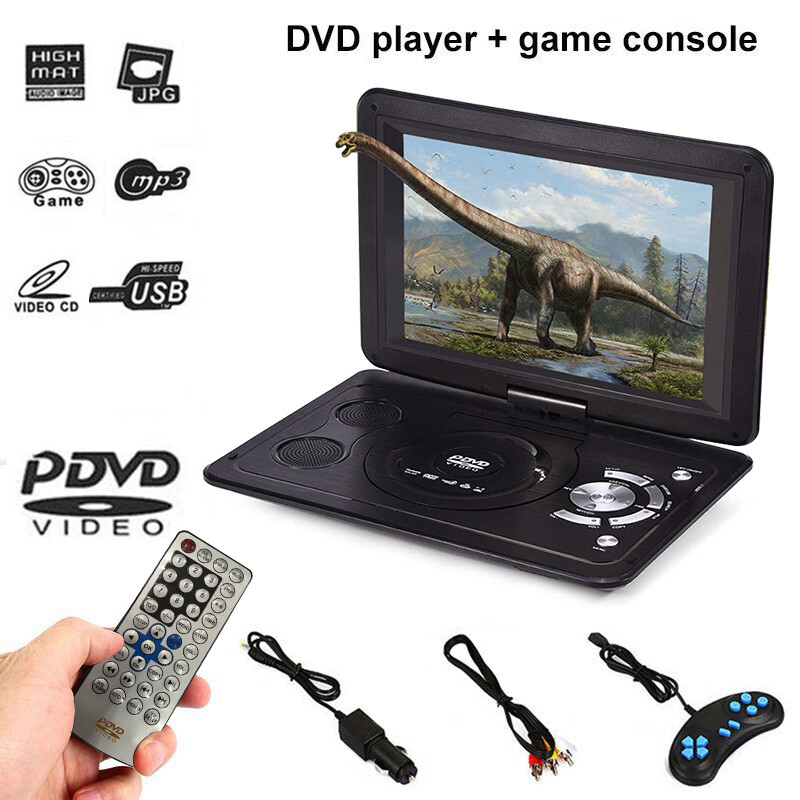13.9'' LCD Widescreen DVD Player Movie CD Player w/Game Joystick+Remote ...