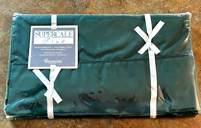 New Wamsutta Hunter GREEN Twin Flat SHEET Supercale Plus No Iron Percale 50/50 | eBay