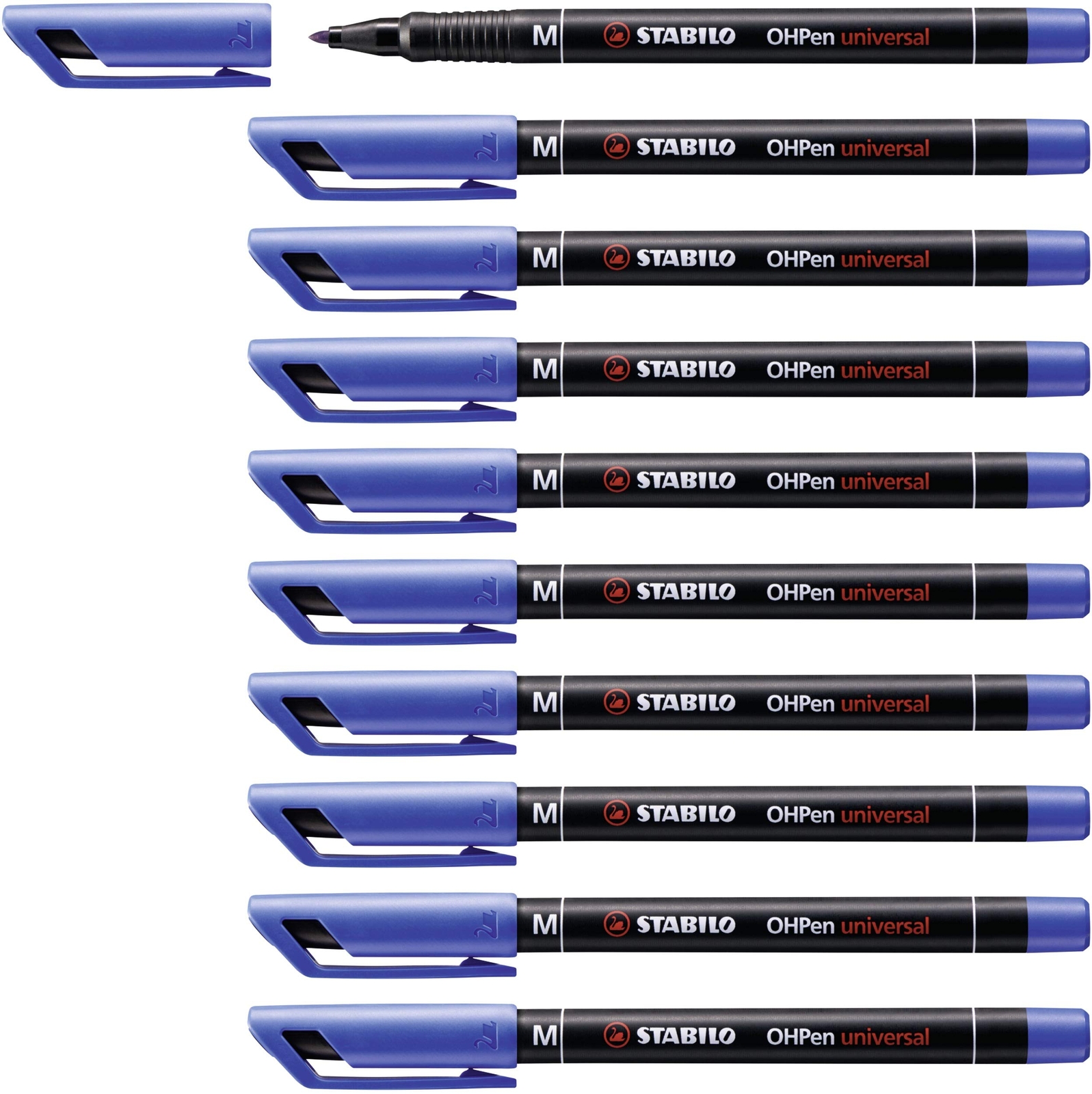Overhead Pen - STABILO OHPen universal - Permanent Medium - Pack of 10 ...
