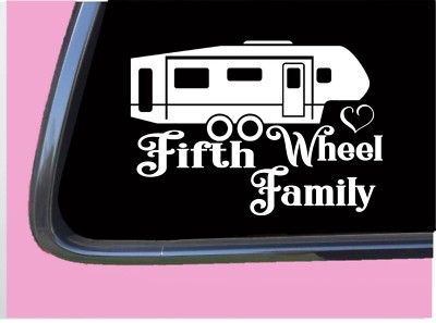 Fifth Wheel Family TP026 vinyl 6" Decal Sticker camper boots trail ...