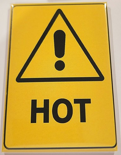 Warning Hot MAGNET 2"x3" Refrigerator Locker Danger Saftey Caution | eBay