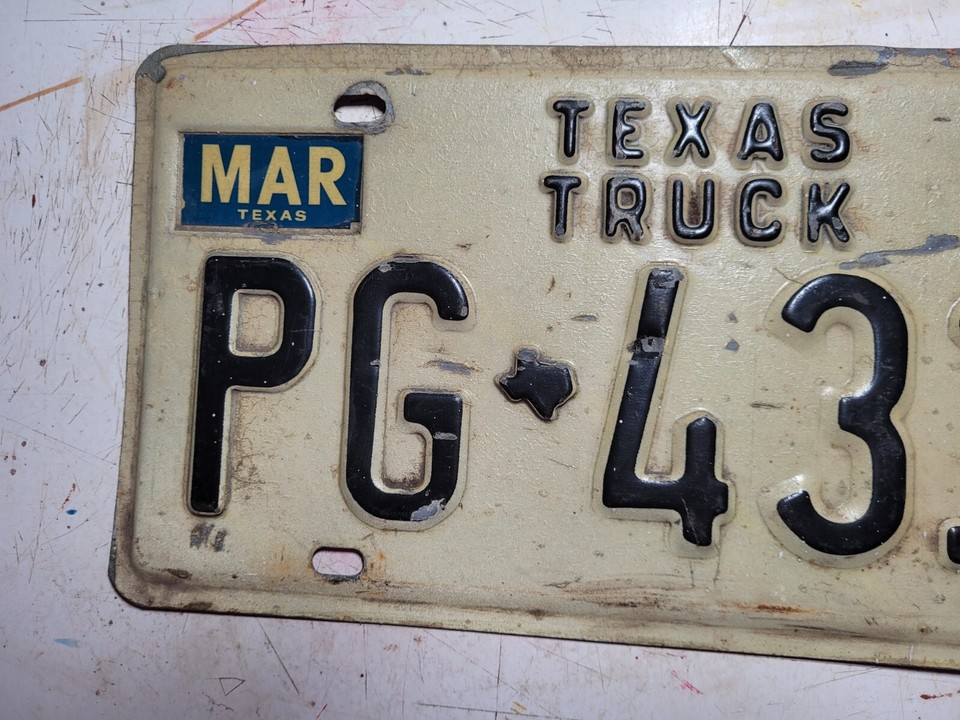 1984 Texas Truck license plate number PG 4319 | eBay