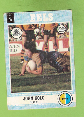 1977 PARRAMATTA EELS SCANLENS RUGBY LEAGUE CARD #55 JOHN KOLC | eBay ...