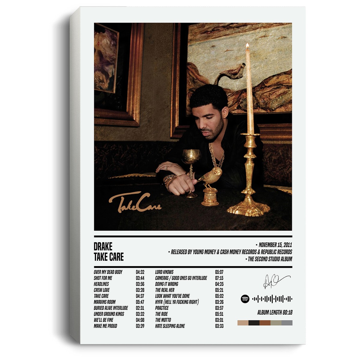 Drake Take Care Album Back Cover