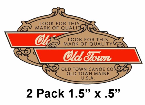 Vintage Old Town Canoe Paddle Vinyl Decal Outboard Boat 1.5 x .5 ...