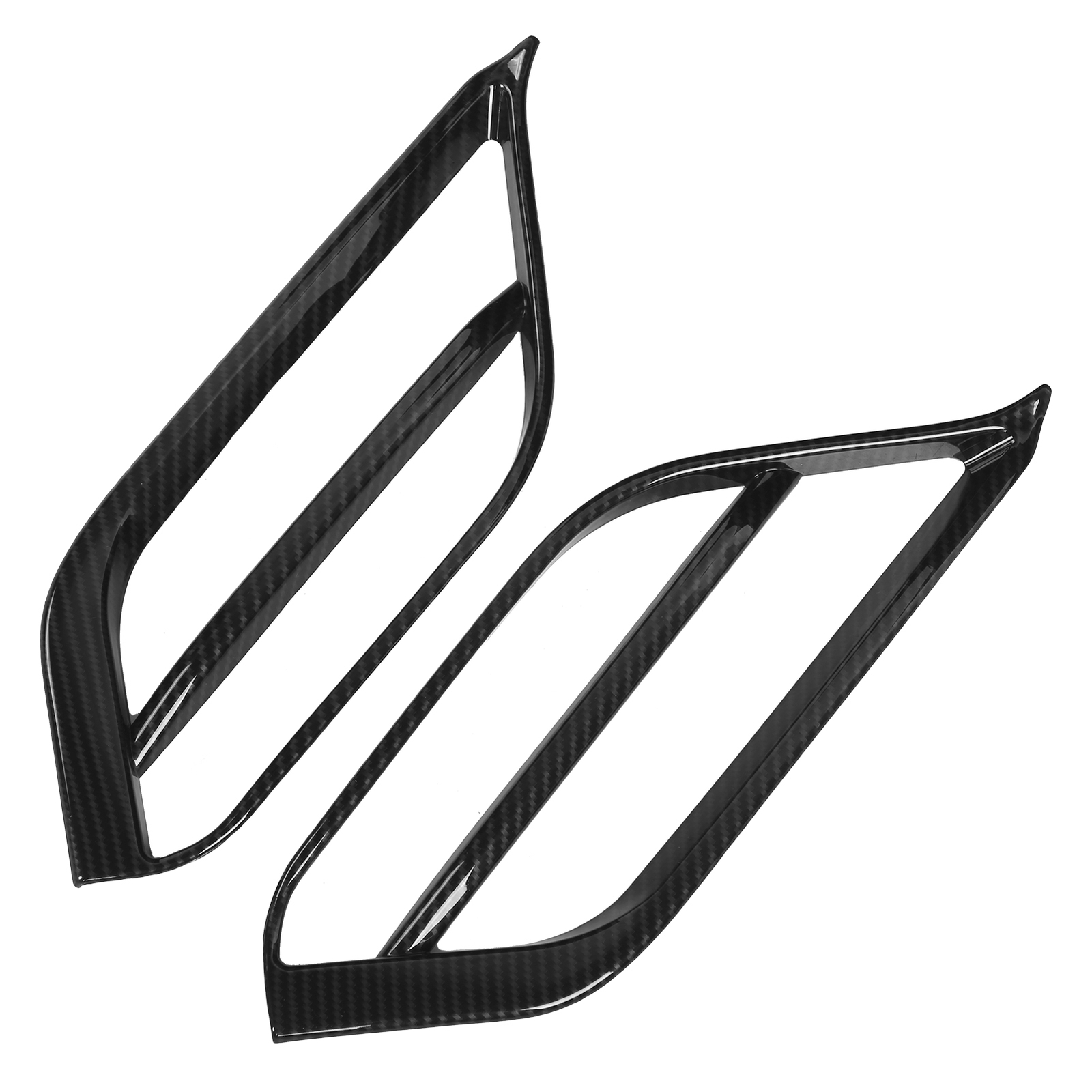 2pcs Front Fog Light Trim Frame Bumper Side Carbon Fiber Style For X1 ...