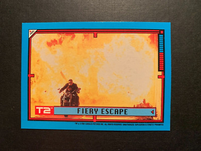 Terminator 2 (T2) Trading Card/ Sticker No 13 (1991) FIERY ESCAPE | eBay