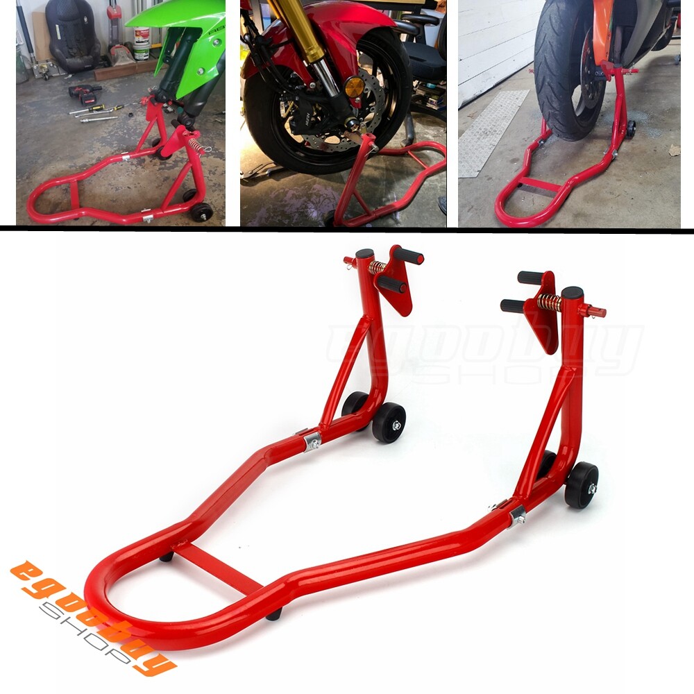 9"-12" Motorcycle Sport Bike Front Wheel Repair Stand Swing Arm Lift ...