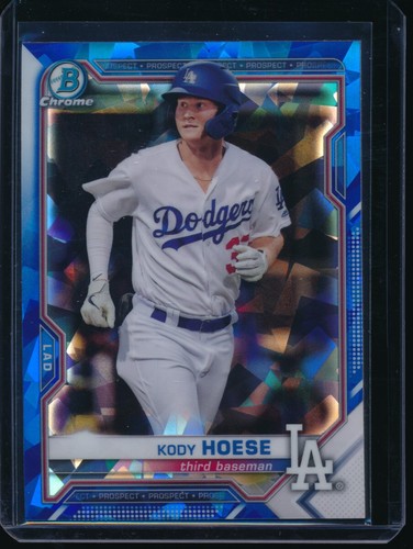 KODY HOESE 2021 Bowman Chrome Sapphire Atomic Refractor LA DODGERS ...