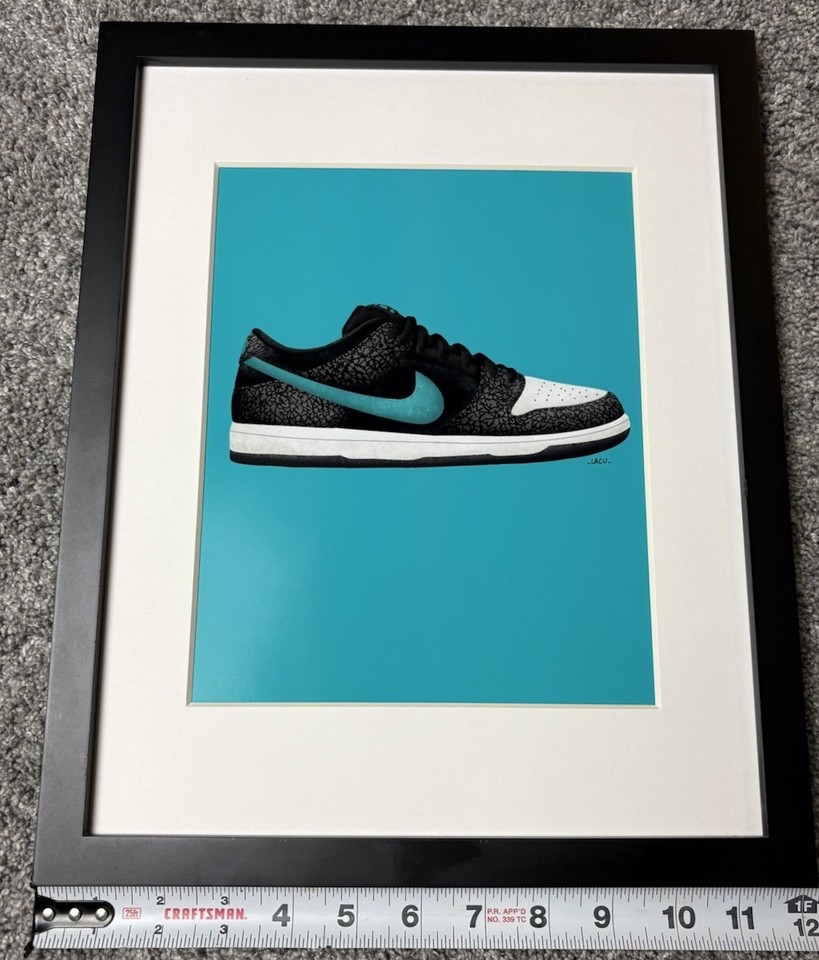NIKE SB DUNK LOW ATMOS ELEPHANT WALL ART PRINT 15x12 URBAN ART SNEAKER ...