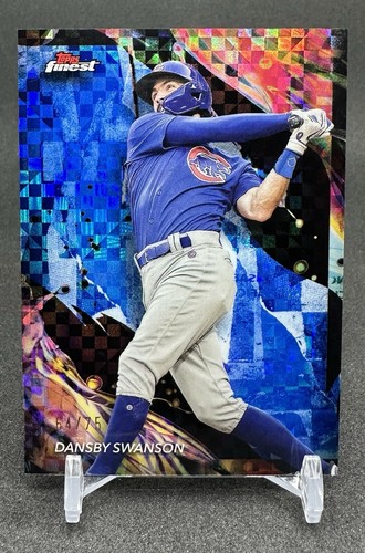 Dansby Swanson 2024 Topps Finest Blue Checkerboard Uncommon /75 - #105 ...