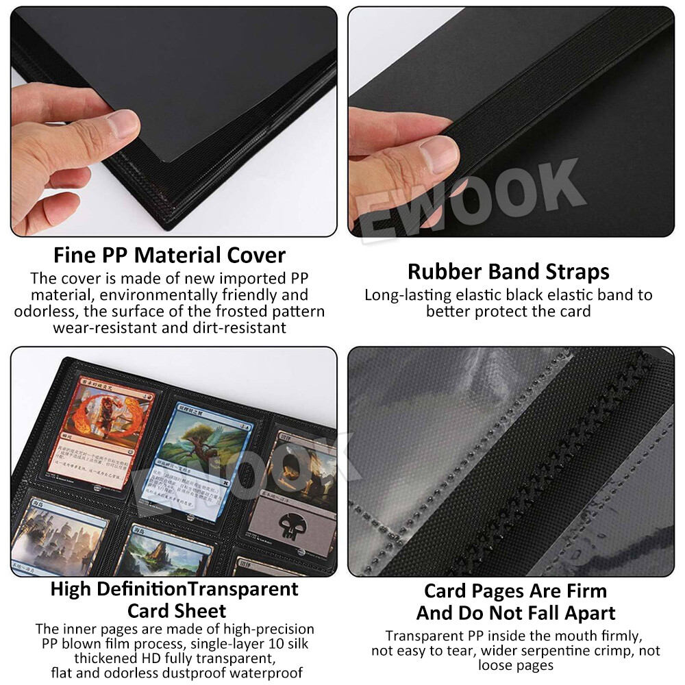 360 Cards Pocket Trading Card Binder 9 Pocket Trading Card Album Folder ...