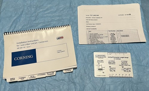 Corning TKT-UNICAM Fiber Term Kit + Testers, Connectors & Cleaver PRICE ...