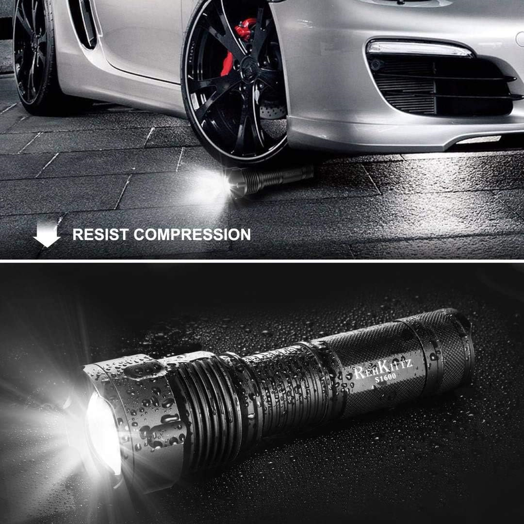 REHKITTZ Torch LED Torches Super Bright,3300 Lumens Adjustable Focus ...