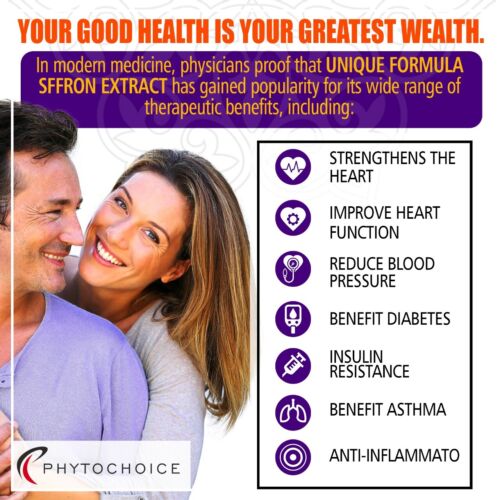 Saffron Extract-Weight Loss Appetite Suppressant 120 Saffron Capsules ...