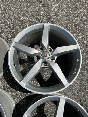 2014-2019 Chevy Corvette C7 Metallic Silver Factory OEM Alloy Wheels ...